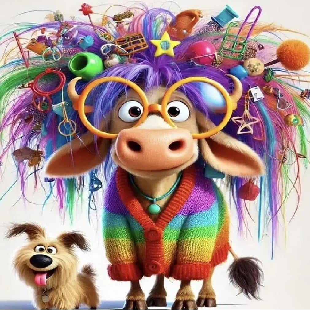 Cow Painting Kits for , DIY Art Kits for Beginners, Full Round Drill ...