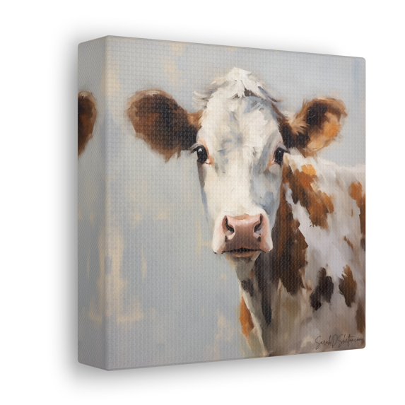 Cow Painting Print on Canvas | Farmhouse Home Wall Decor - Walmart.com