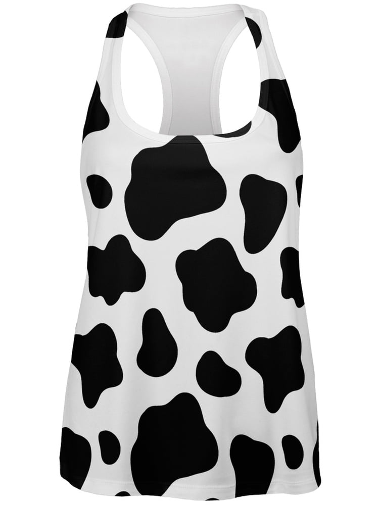 Cow Pattern Costume All Over Womens Racerback Tank Top - Large ...