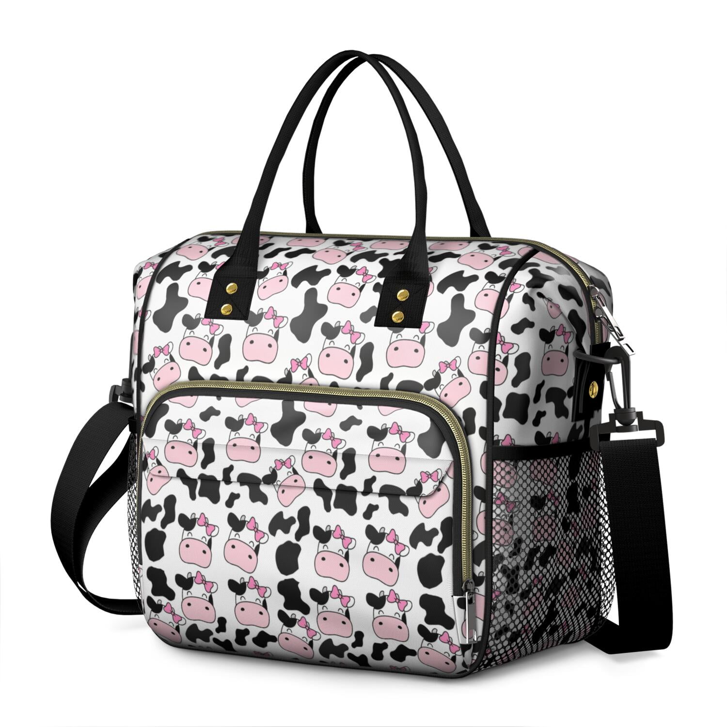 Cow Pattern with Pink Bows Lunch Box for School,Insulated Large,Lunch ...