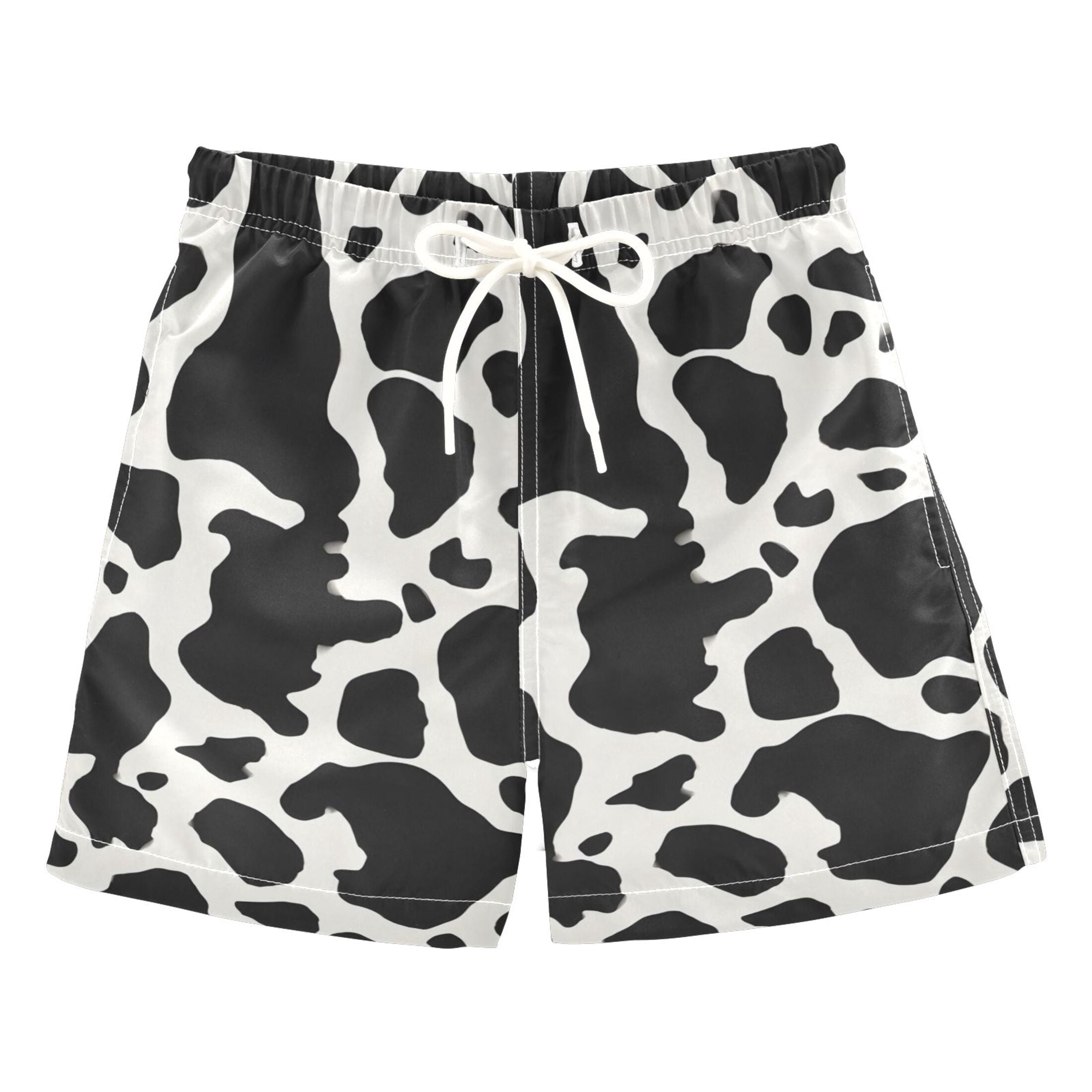 Cow Pattern Swim Trunks Quick Dry Beach Pool Board Shorts Lightweight ...