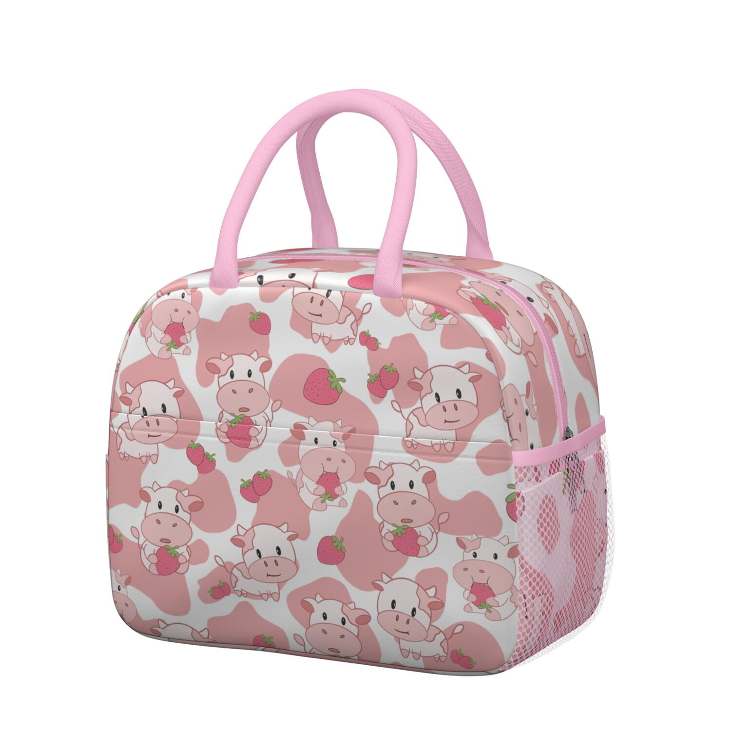 Cow Pattern Thermal Lunch Bag - Reusable Insulated Lunch Box for Women ...