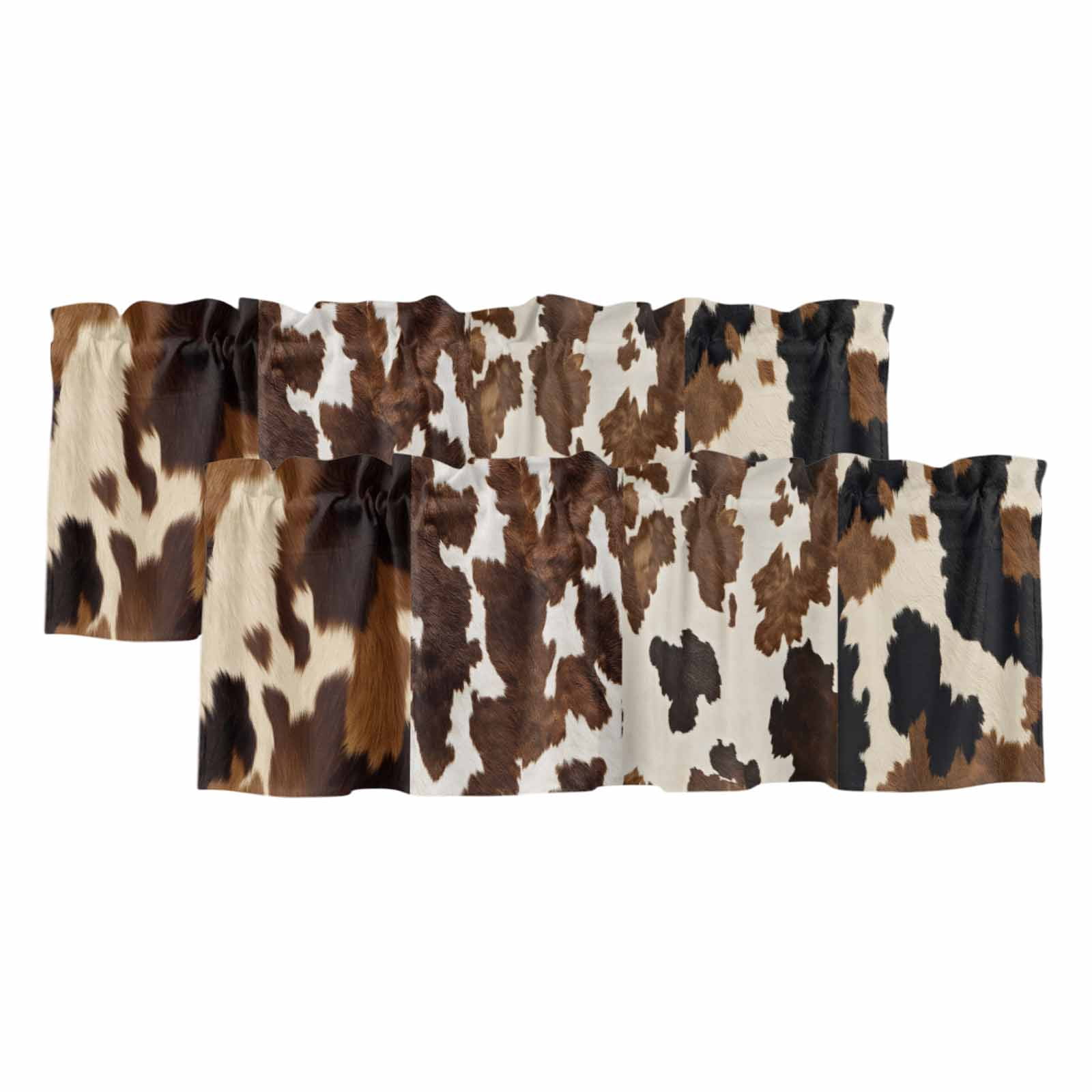 Cow Patterned Curtain Valances for Windows, Kitchen Valance Window ...