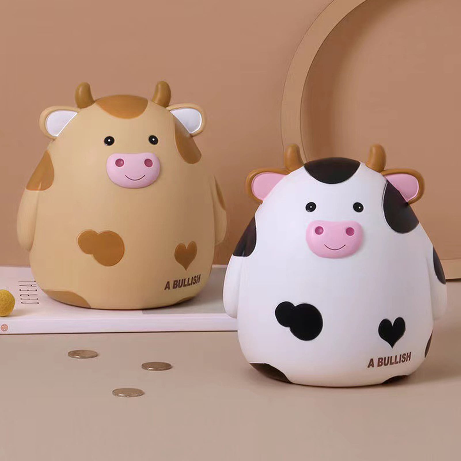 Cow Piggy Bank - Durable Vinyl Money Saving Toy - Walmart.com