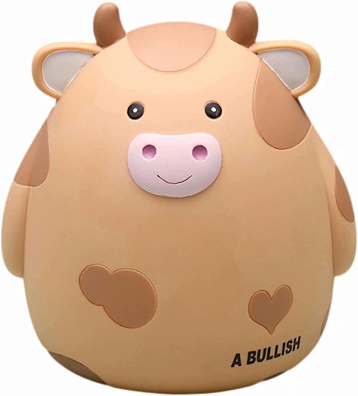Cow Piggy Bank, Unbreakable Coin Box for Kids, Cute Animal Money Bank ...
