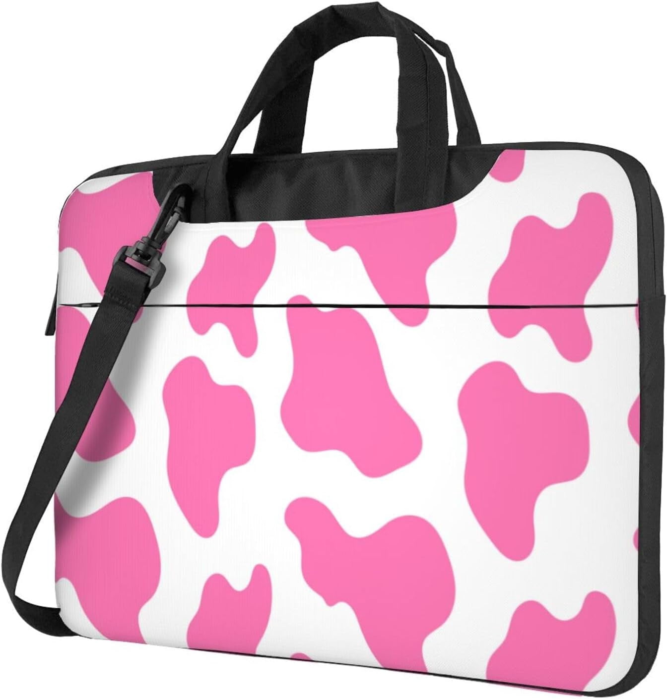 Cow Pink Print 90s 00s Style Laptop Tote Bag For Women Men- Laptop Case ...