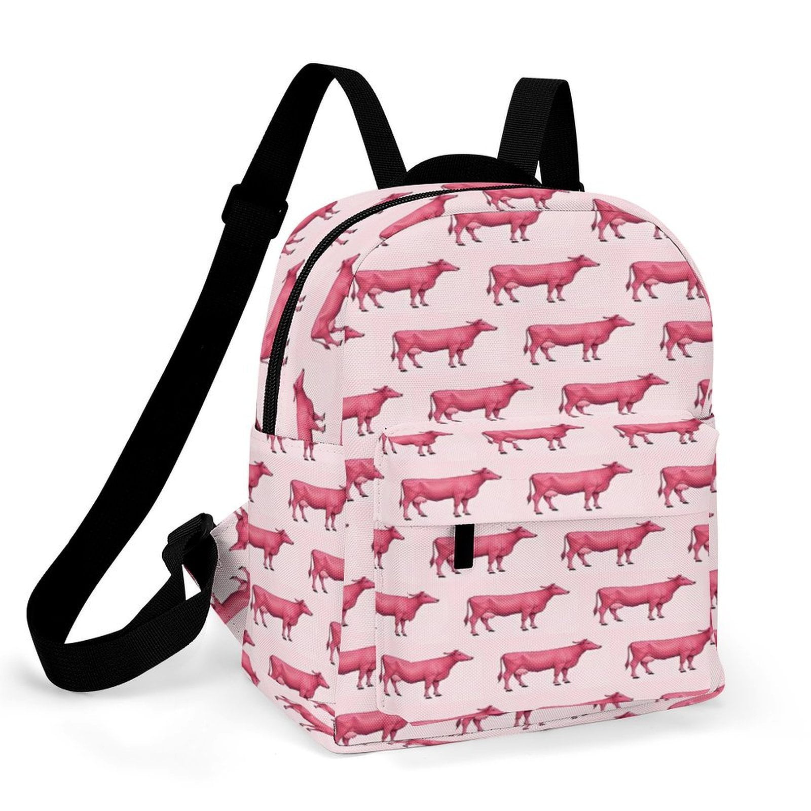 Cow-Pink Small Backpack Cute Mini Backpacks For Woman Lightweight ...