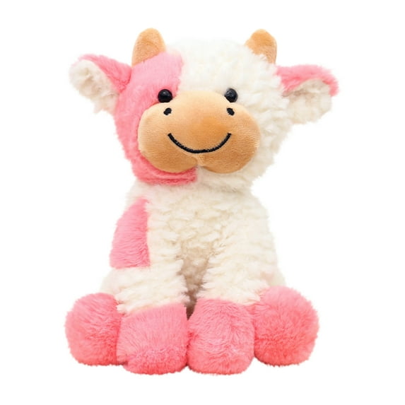Cow Plush, Pink and White, 8.6", Holiday Birthday Gift Valentine's Day ...