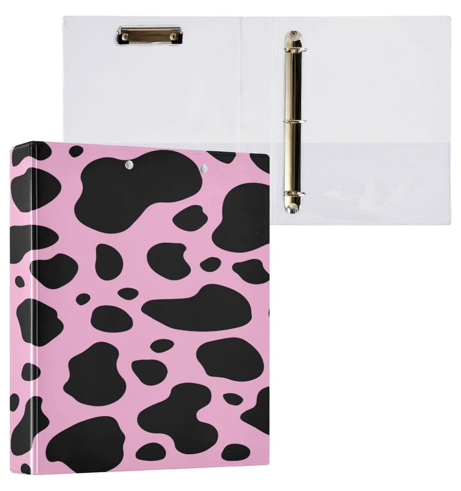 Cow Print 3 Ring Binder 1.5 Inch for Letter-Size Paper,2Pack 8.5" x 11 ...