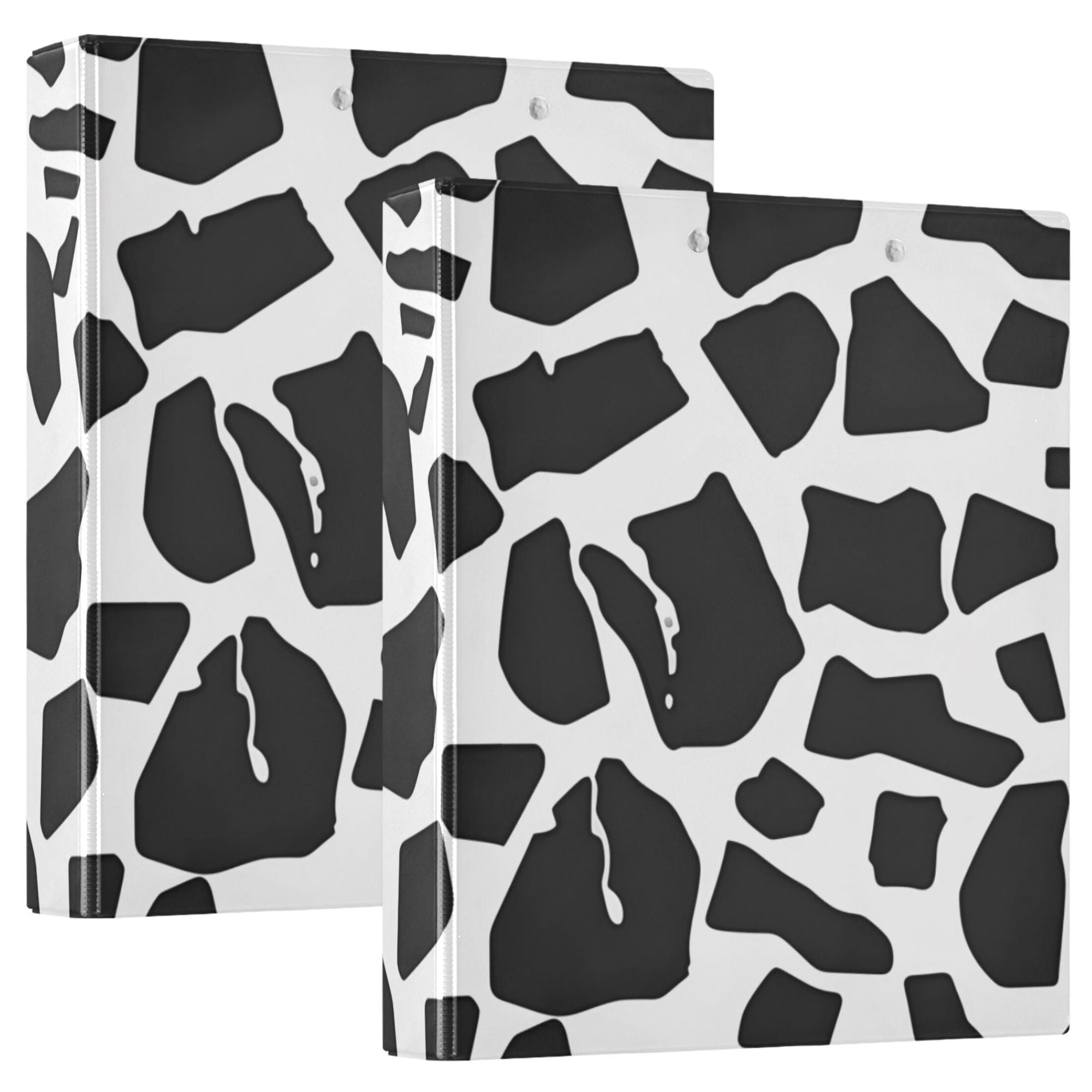 Cow Print 3 Ring Hardcover Binders 1.5" Round Rings for Letter-Size ...