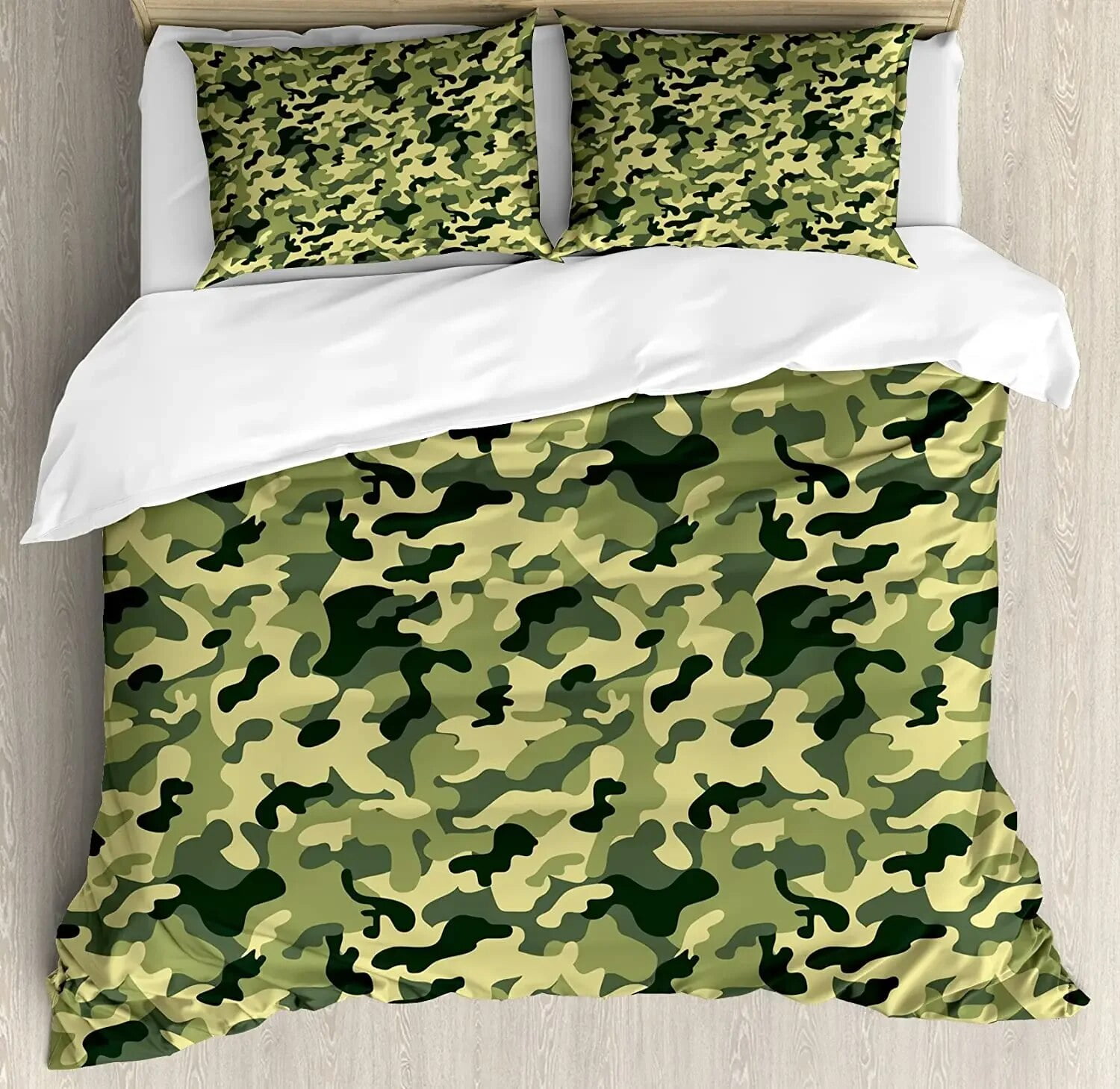 Cow Print 3pcs Bedding Set Camouflage Hide Pattern in Black and Duvet ...