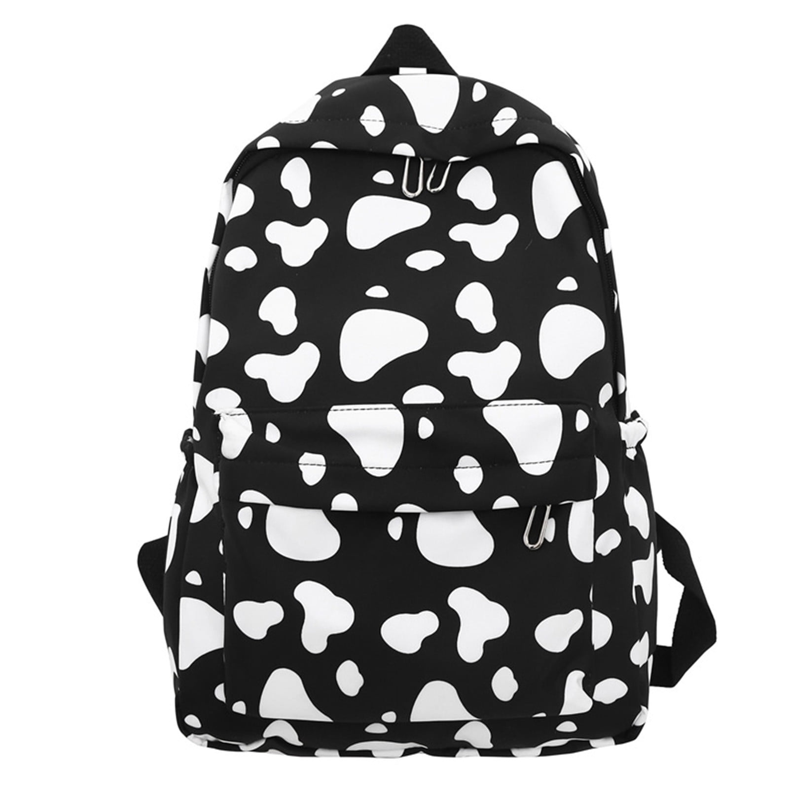 Cow Print Backpack, Nylon Backpack, Large Capacity Adjustable Strap ...