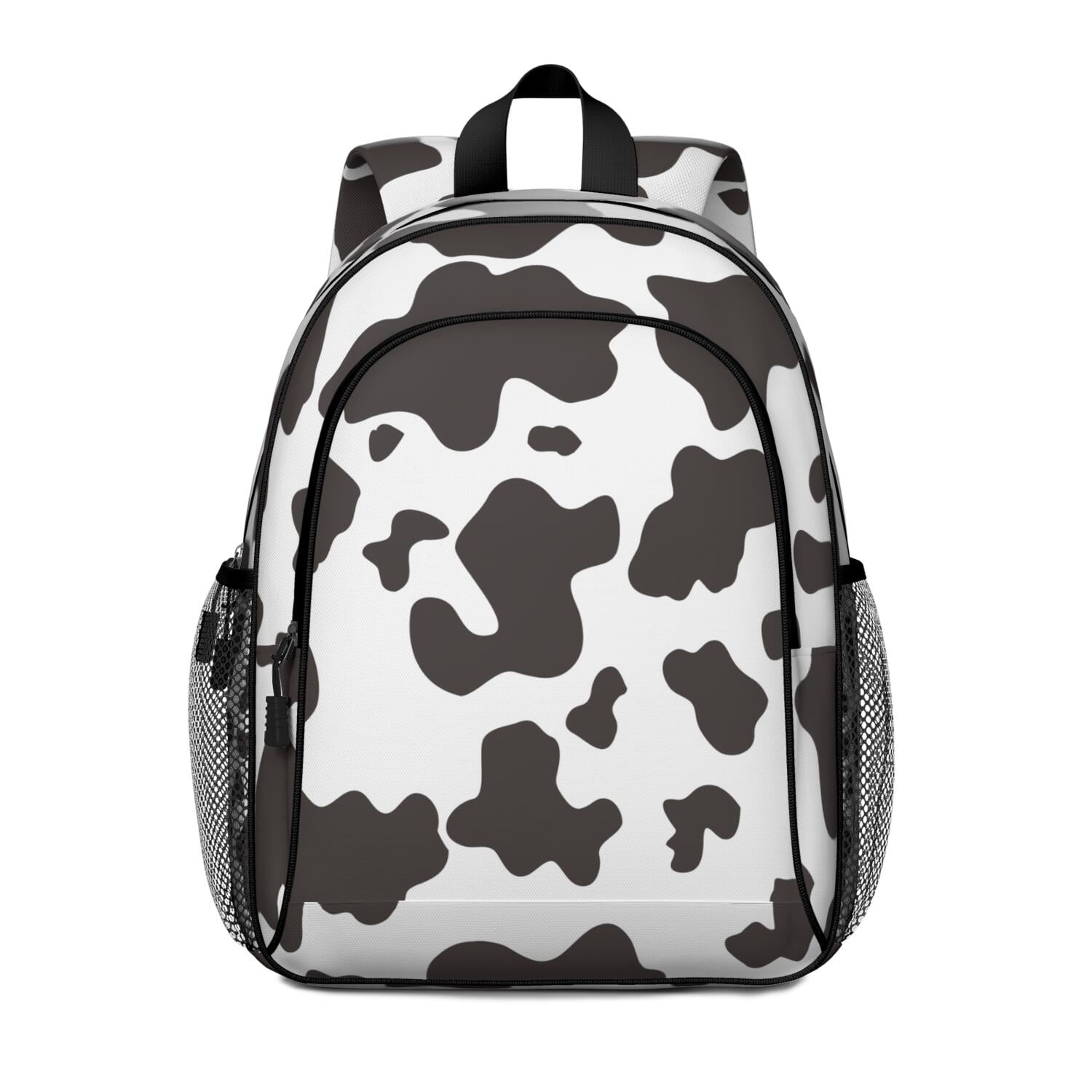 Cow Print Backpack for School,Schoolbag with Adjustable Shoulder Straps ...