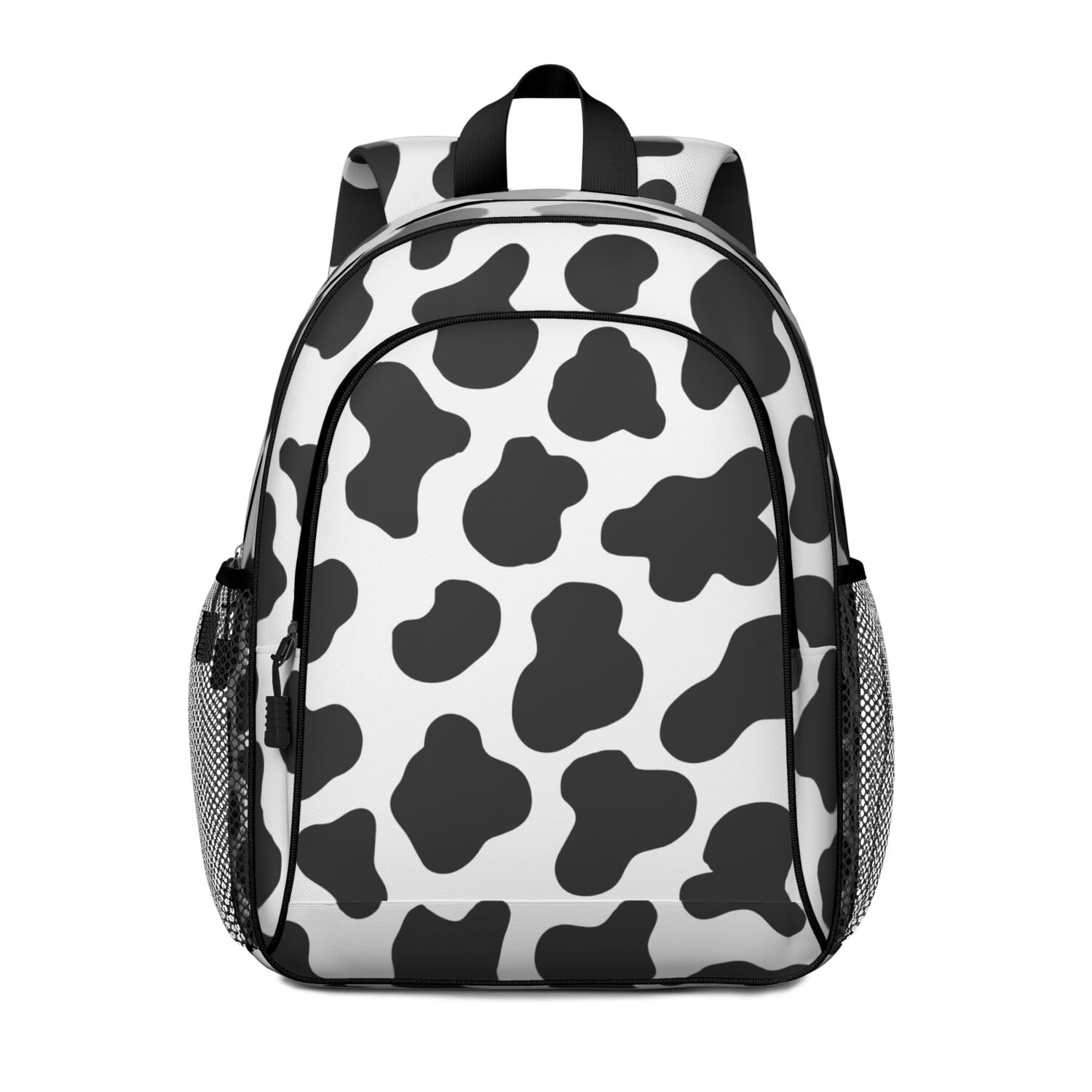 Cow Print Backpack for School,Schoolbag with Adjustable Shoulder Straps ...