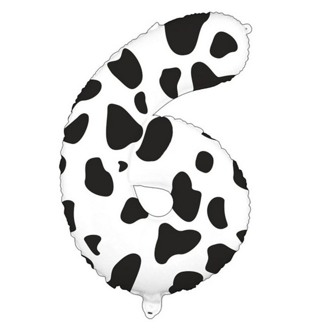 Cow Print Balloon Birthday Decorations Supplies Theme Number Balloons ...