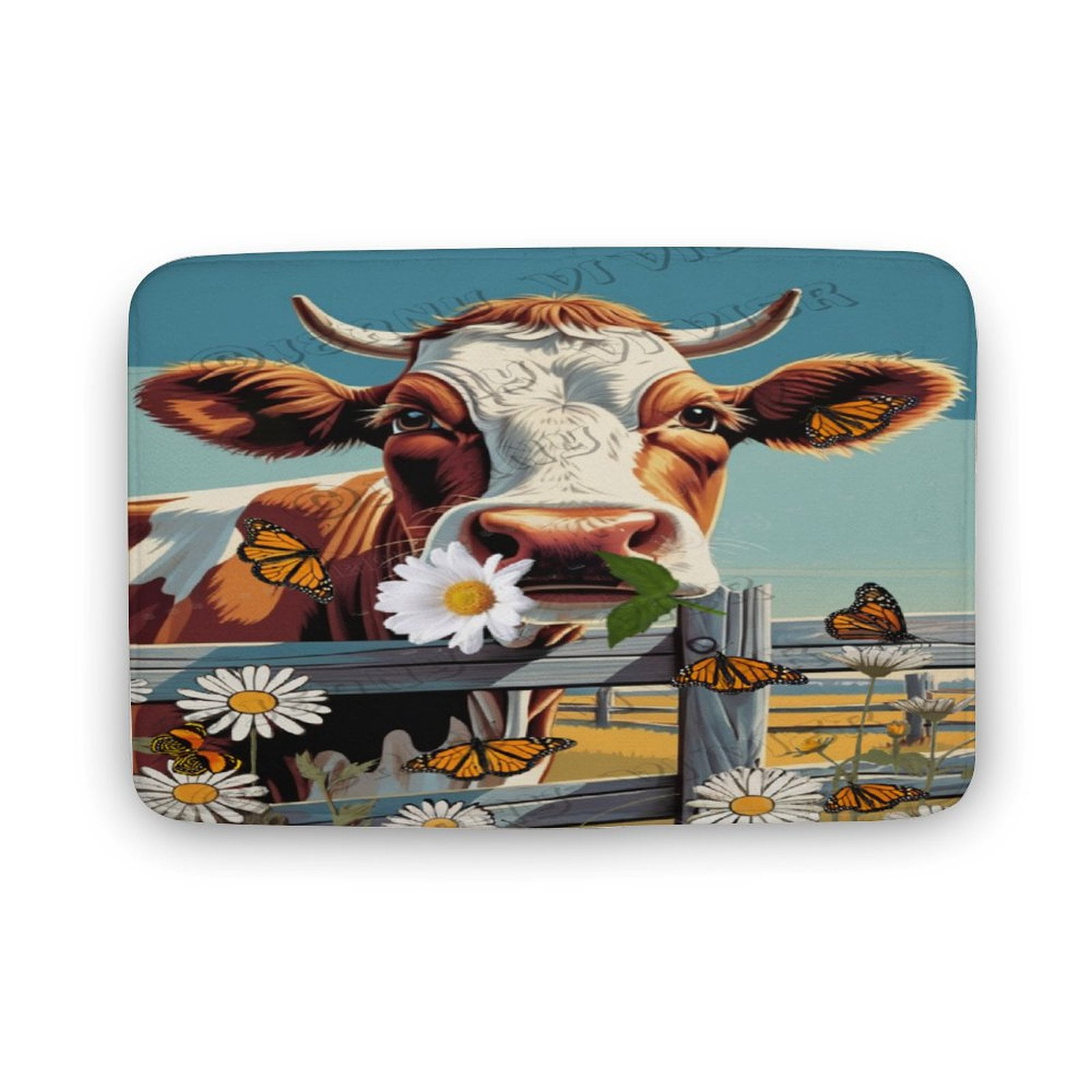 Cow Print Bath Rug, Coral Velvet, 16"x24",Machine Washable Bath Mats ...