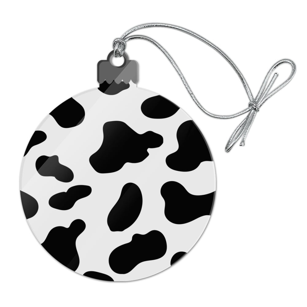 Graphics and More Adorable Cow Print Acrylic Christmas Tree Ornament ...