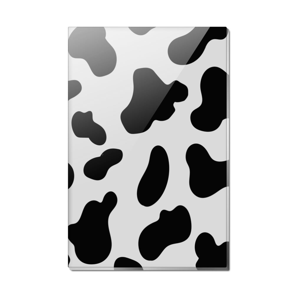 Cow Print Black White Rectangle Acrylic Fridge Refrigerator Magnet ...