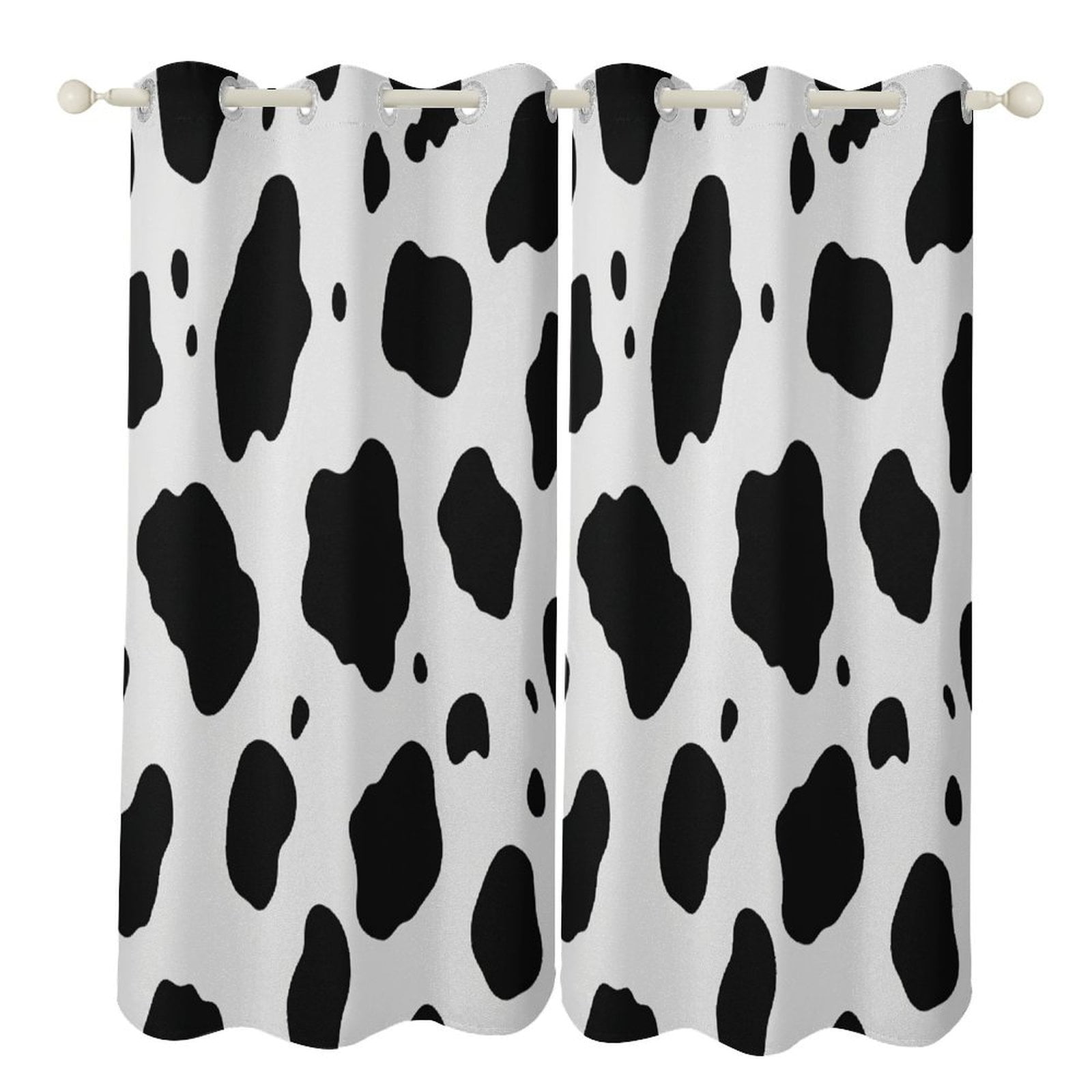 Cow Print Blackout Curtain 3d Printed Window Curtain Bedroom Living ...