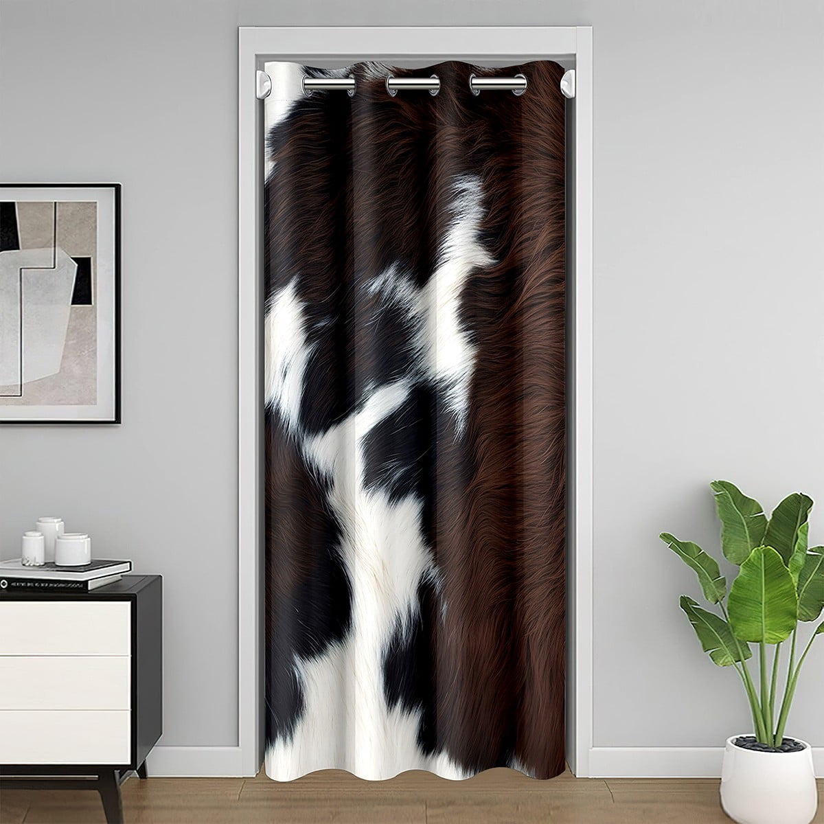 Cow Print Blackout Curtain 42"W X 84"L for Bedroom,Western Highland ...