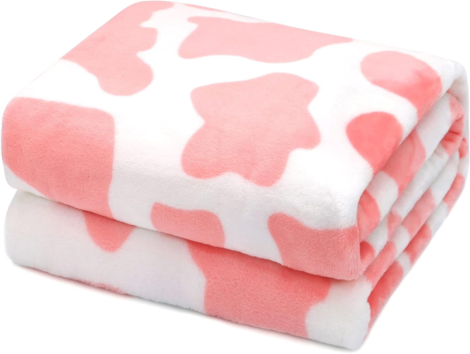 Cow Print Blanket Warm Plush Cute Pink Cow Throw Blanket Soft Fleece ...