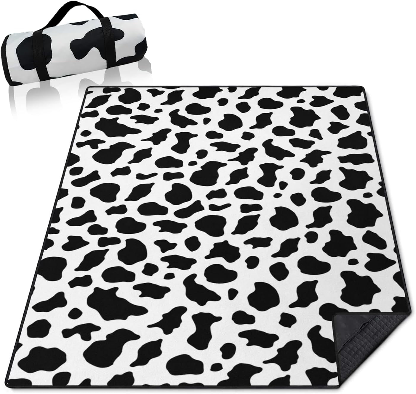 Cow Print Blankets Waterproof Foldable 60"x80",Cow Print Portable ...
