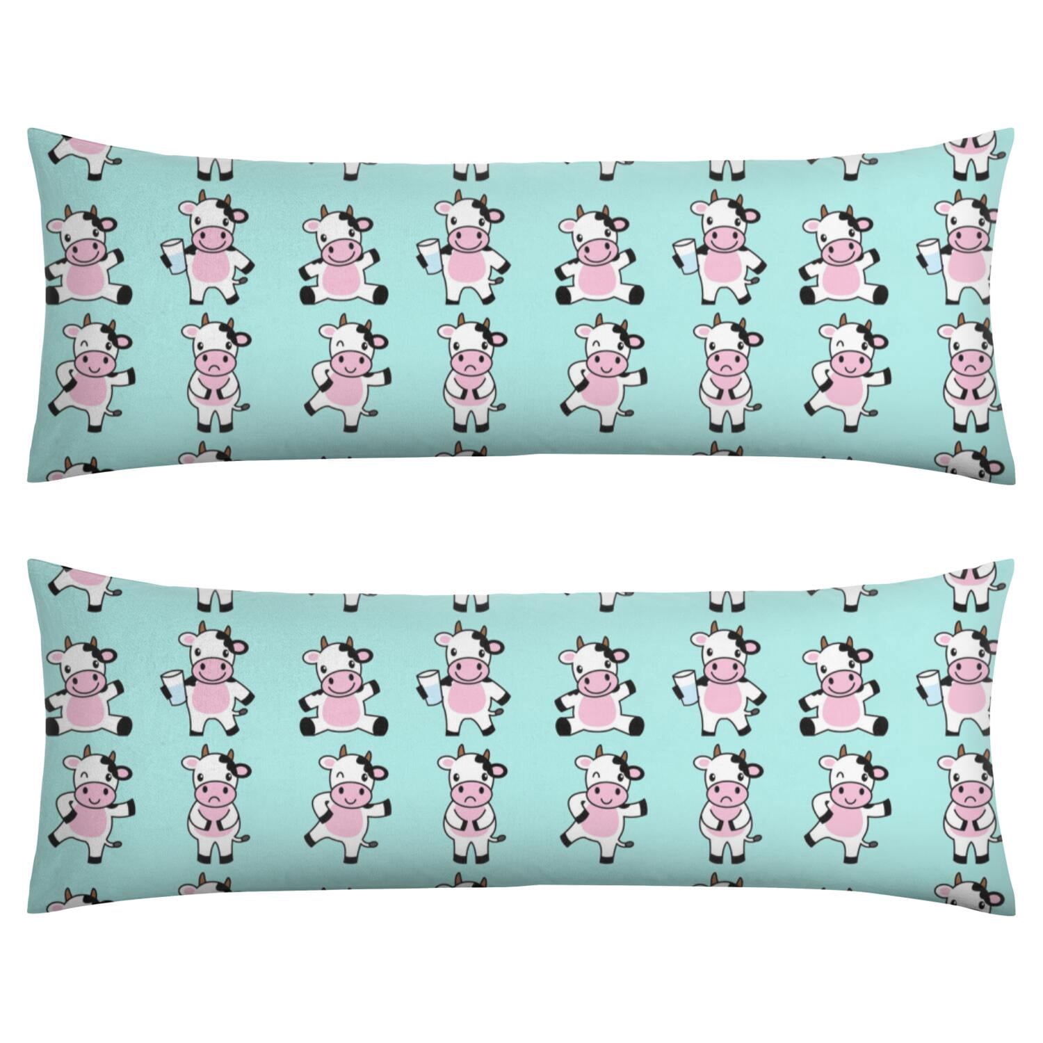 Cow Print Body Pillow Cover 20x54 Inch - Soft Long Pillow Case with ...