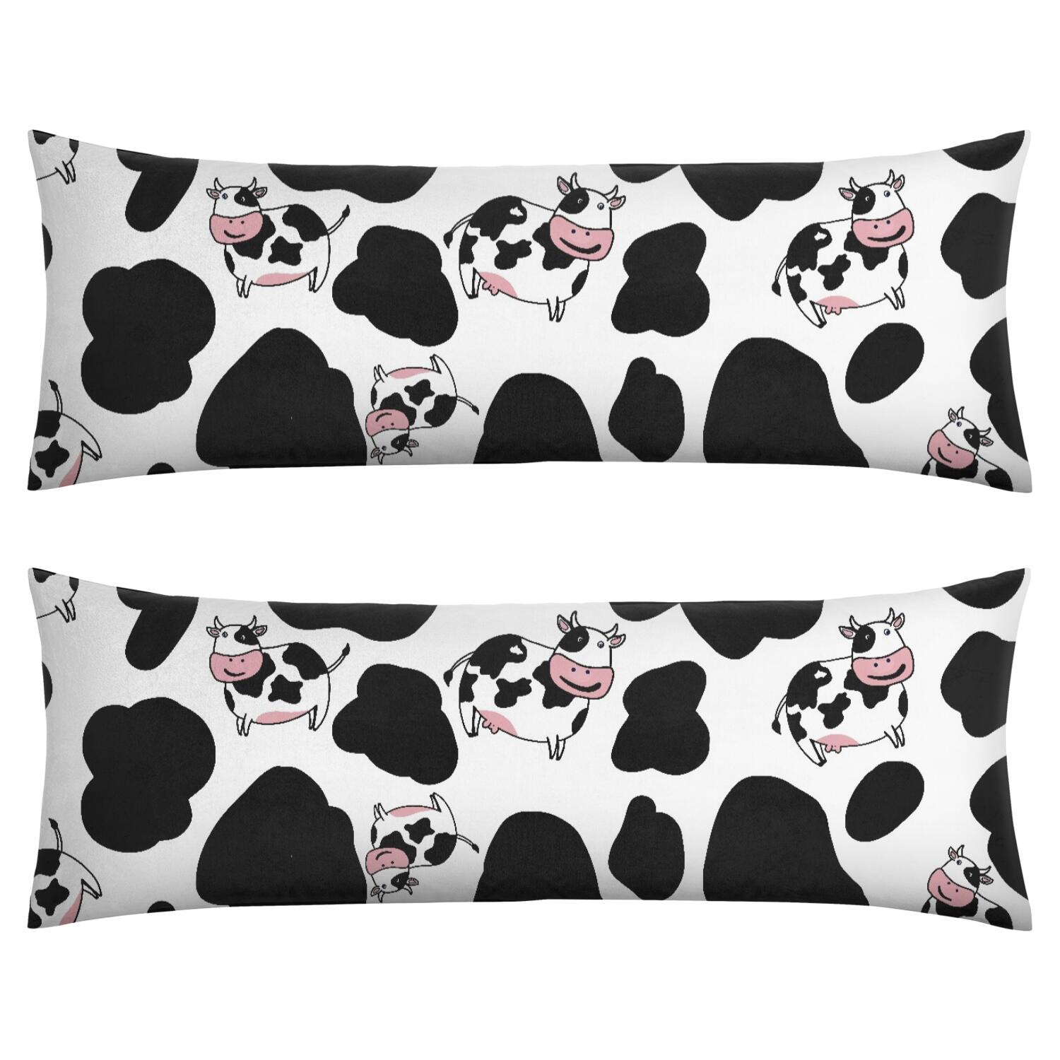 Cow Print Body Pillow Cover 20x54 Inch - Soft Long Pillow Case with ...