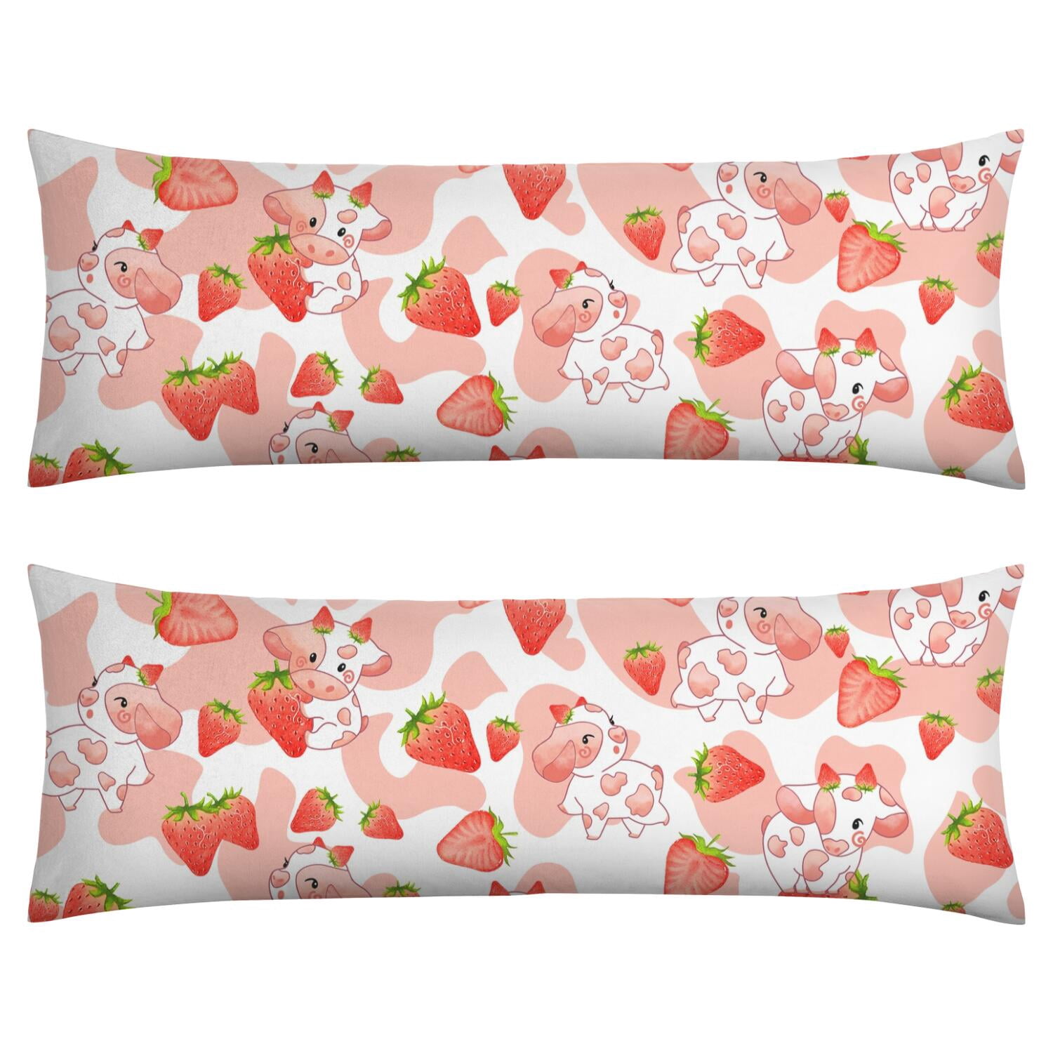 Cow Print Body Pillow Cover 20x54 Inch - Soft Long Pillow Case with ...