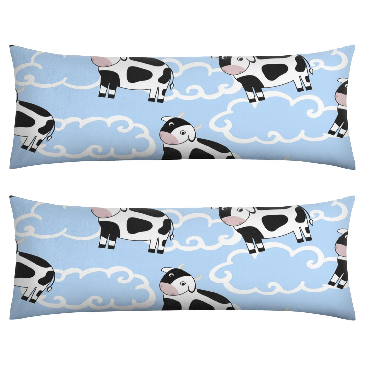 Cow Print Body Pillow Cover 20x54 Inch - Soft Long Pillow Case with ...