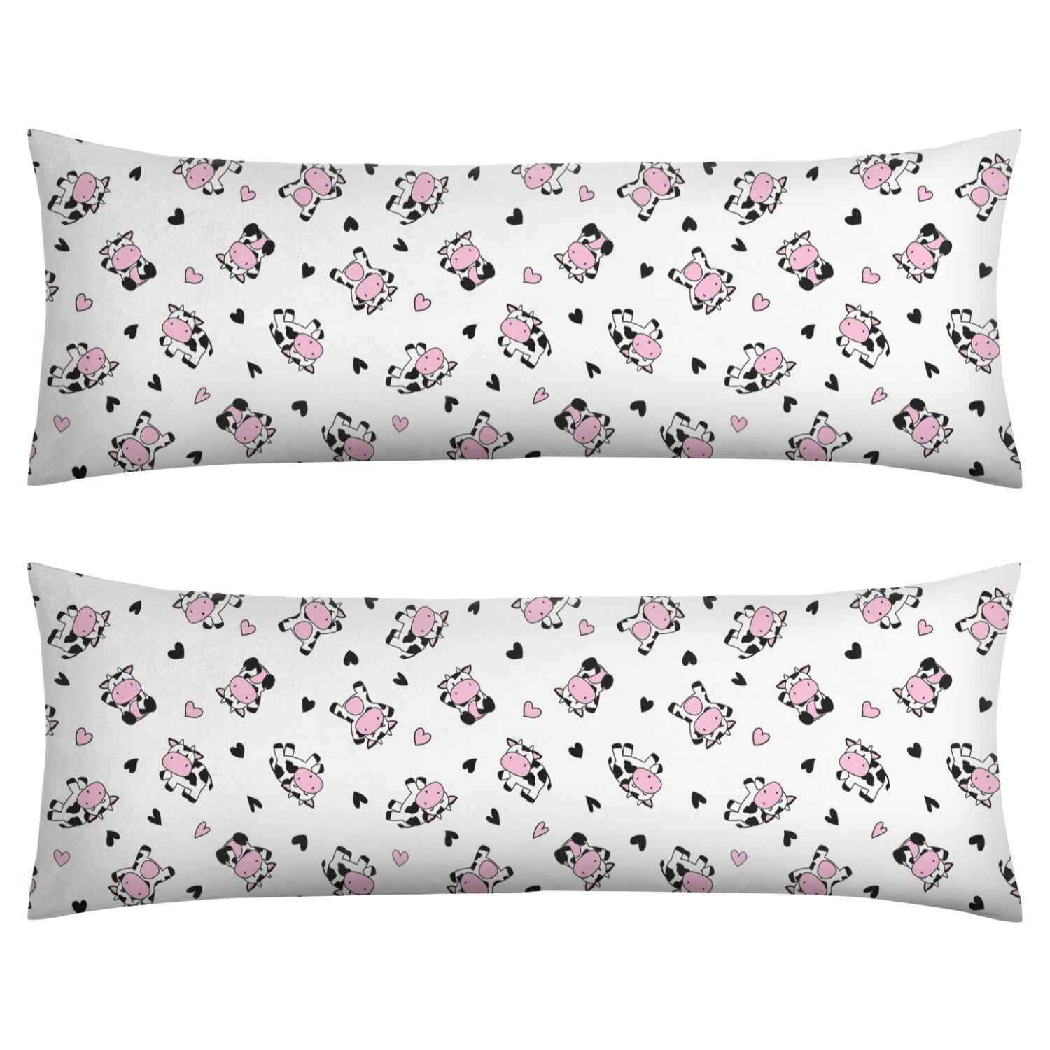 Cow Print Body Pillow Cover 20x54 Inch - Soft Long Pillow Case with ...