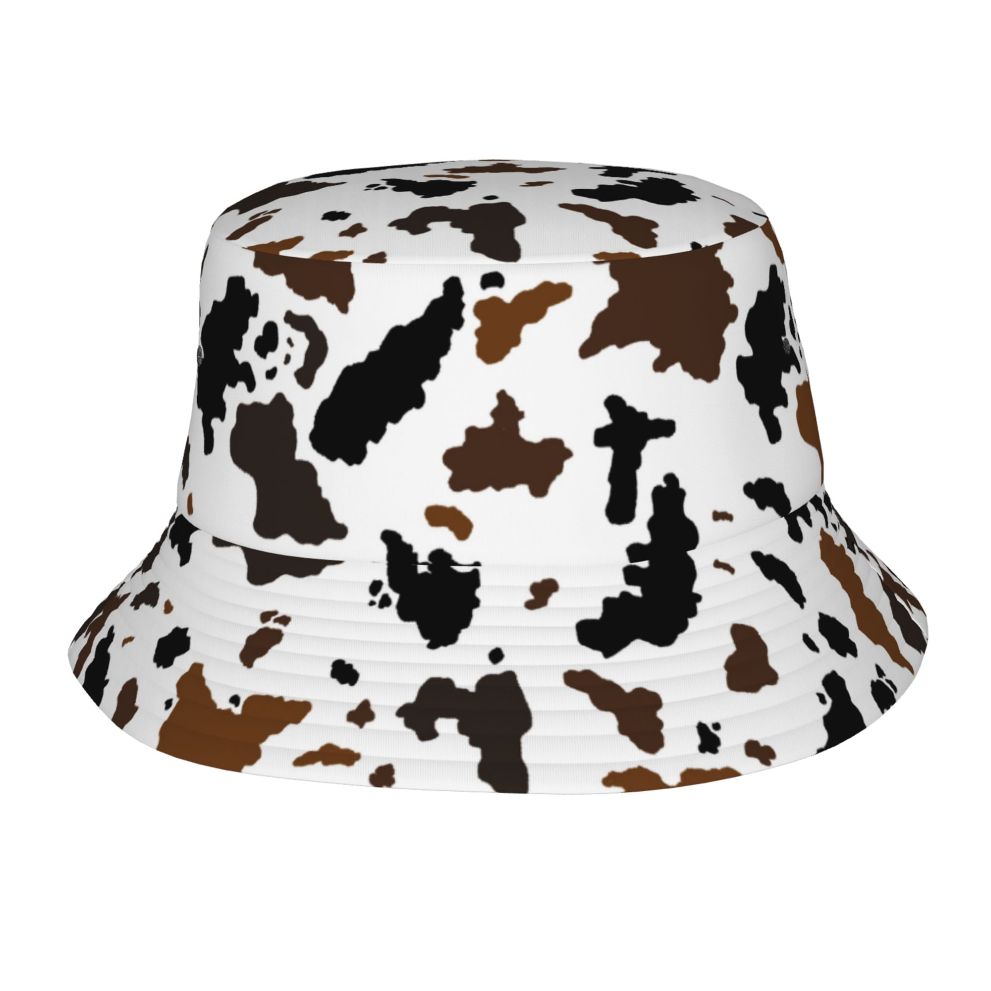 Cow Print Bucket Hat, Packable Fisherman Sun Cap, Foldable UV ...