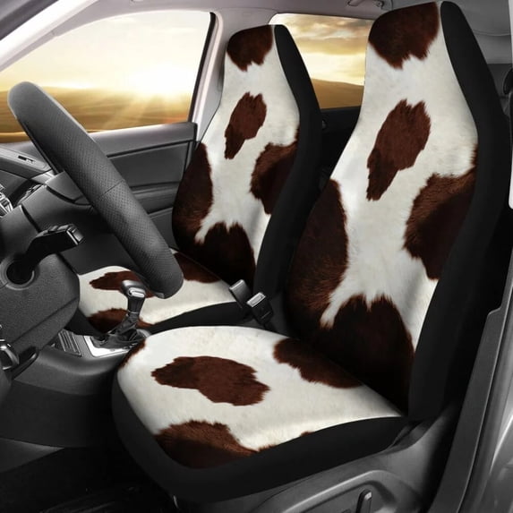 Cow Print Car Seat Covers 144730 Pack of 2 Universal Front Seat ...