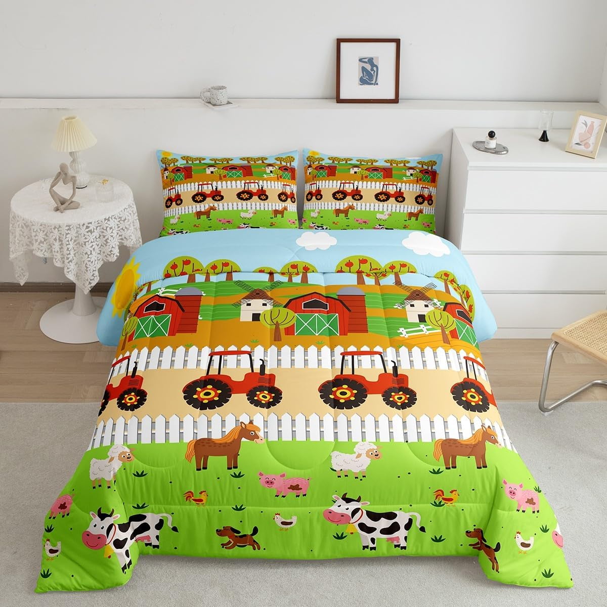 Cow Print Comforter Set Adult Women Brown Wild Animal Highland Cow Fur ...
