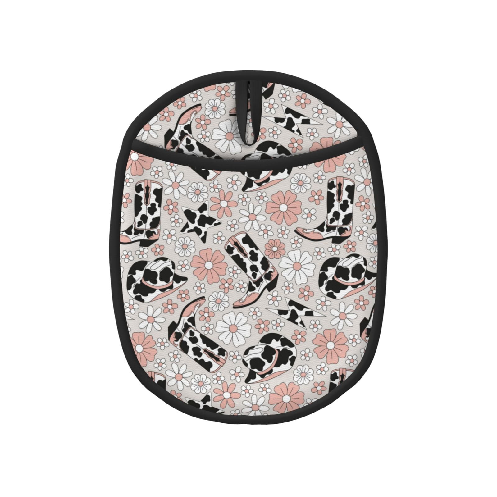 Cow Print Cowboy Hat Boots Flower Pot Holders for Kitchen - Heat ...