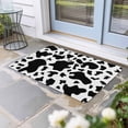 Cow Print Door Mat Indoor Outdoor, Modern Black White Farm Animal ...