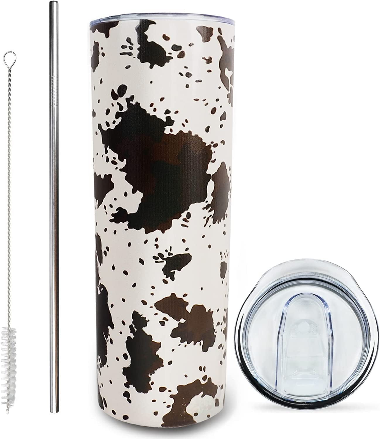 Cow Print Gifts for Women Men - Cow Print Tumbler Cup With Lid and ...