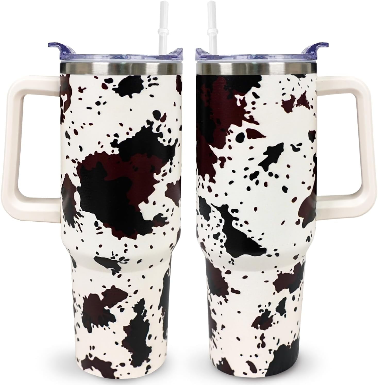 Cow Print Gifts for Women Men Cow Print Tumbler Cup With Lid and Straw ...