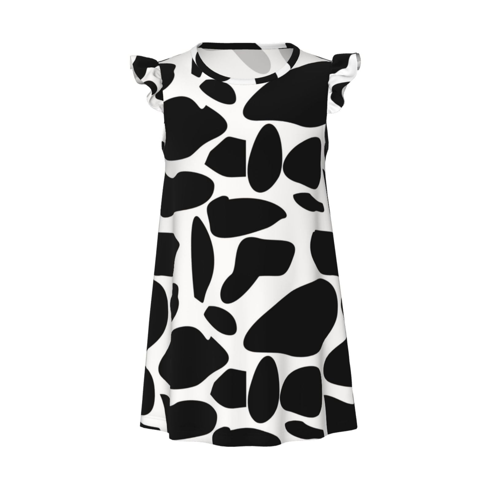 Cow Print Girls Nightgowns, Pajamas for Girls, Soft Flutter Short ...