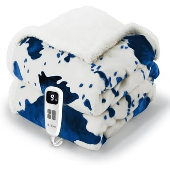 Cow Print Heated Throw Blanket Electric Blanket-Heating Blanket Throw ...