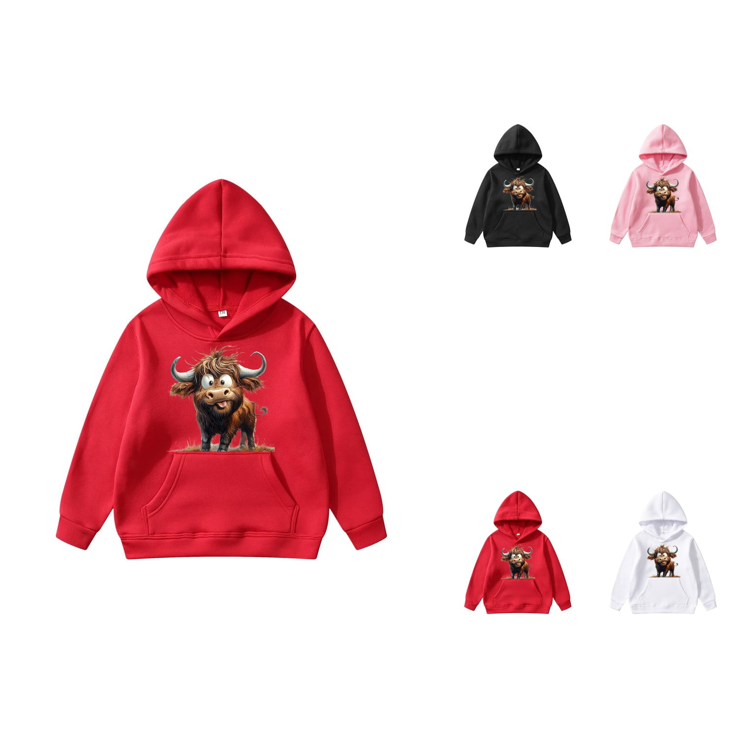 Cow Print Hoodie For Children - Walmart.com
