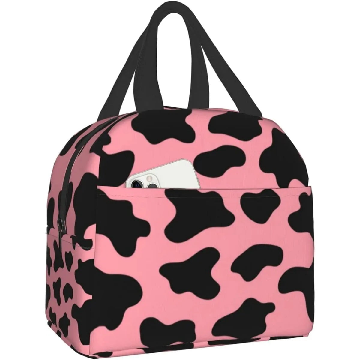 Cow Print Insulated Lunch Bag Reusable Lunch Box For Cooler Lunch Tote ...