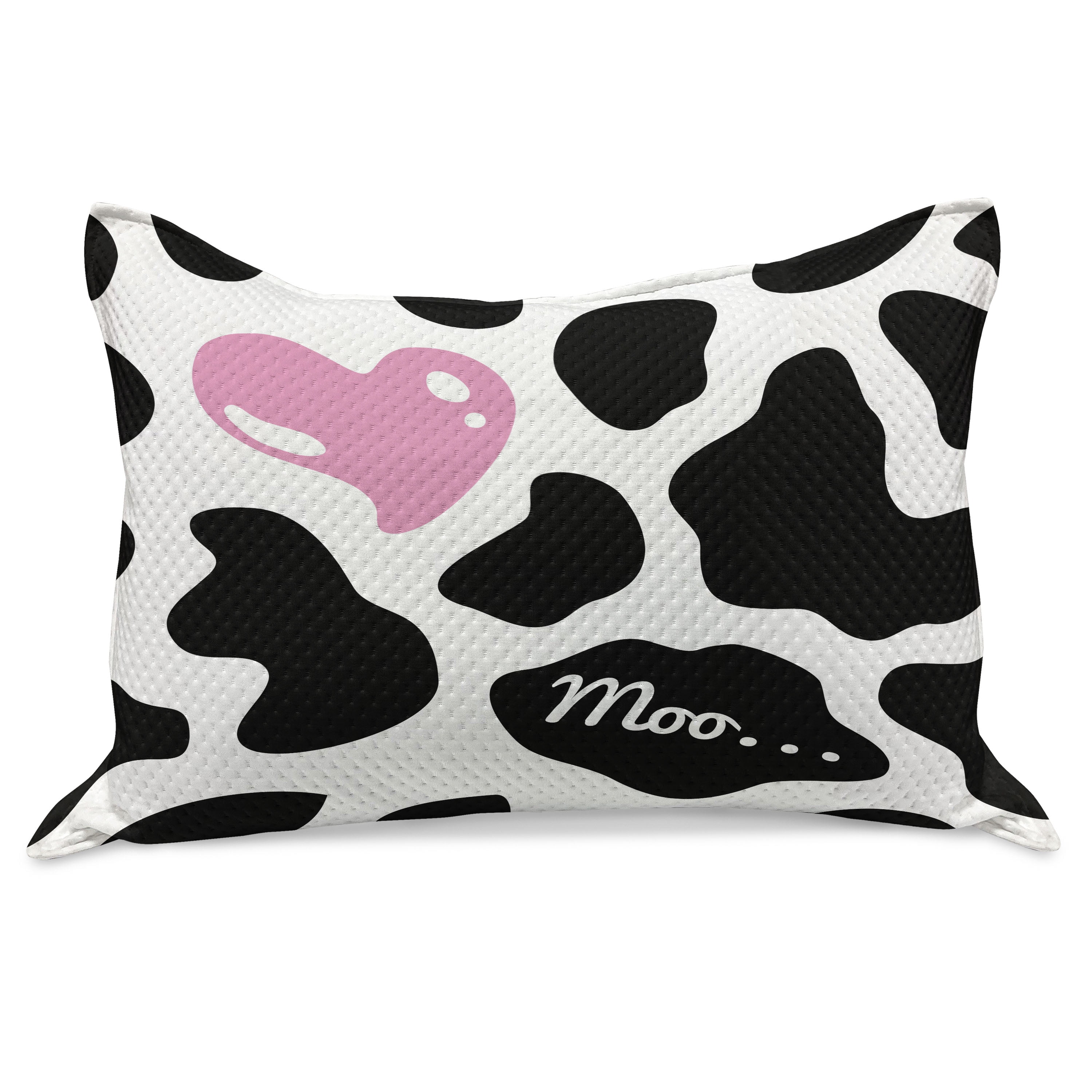 Cow Print Knitted Quilt Pillowcover, Camouflage Hide Skin Pattern in ...