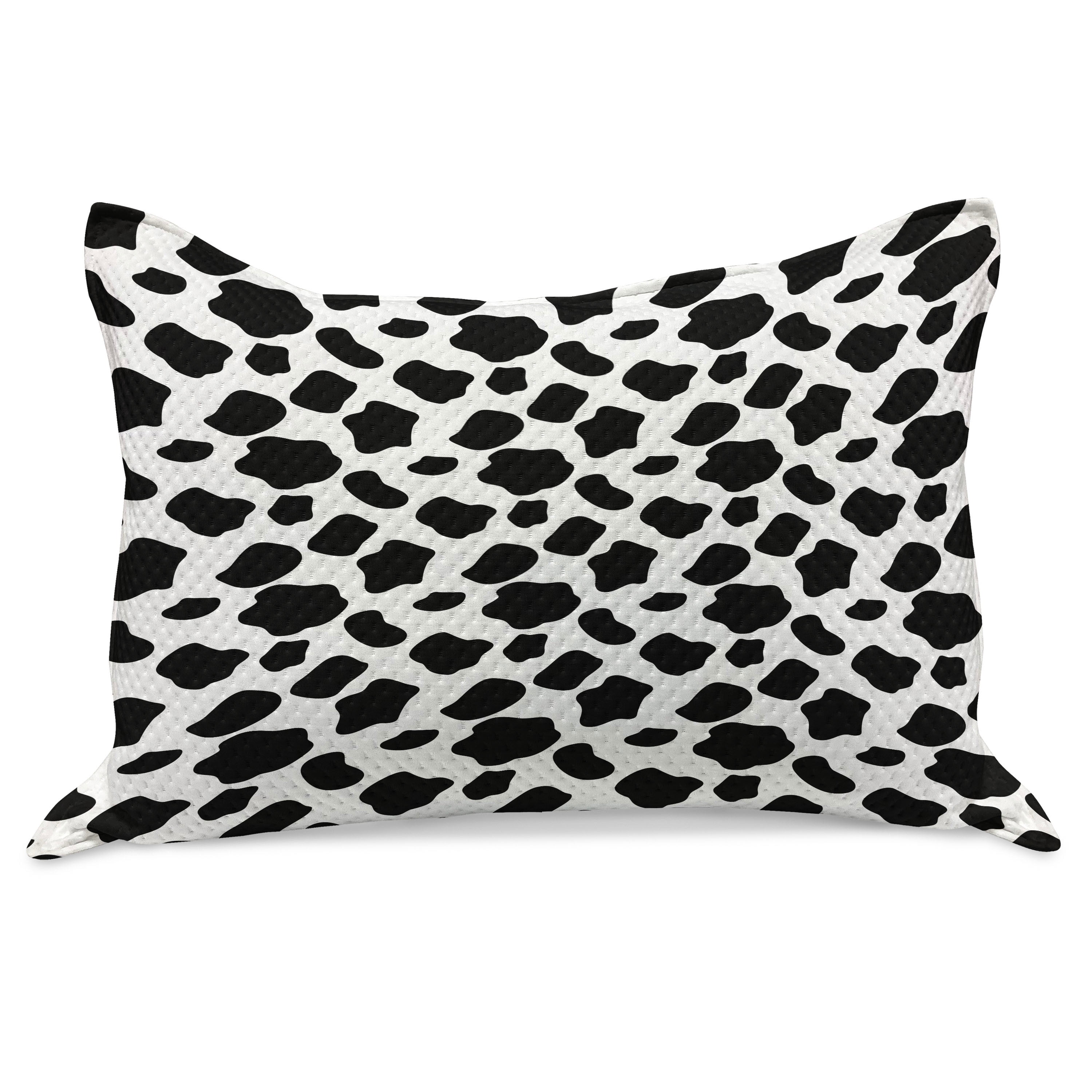 Cow Print Knitted Quilt Pillowcover, Cattle Skin Pattern Scattered ...