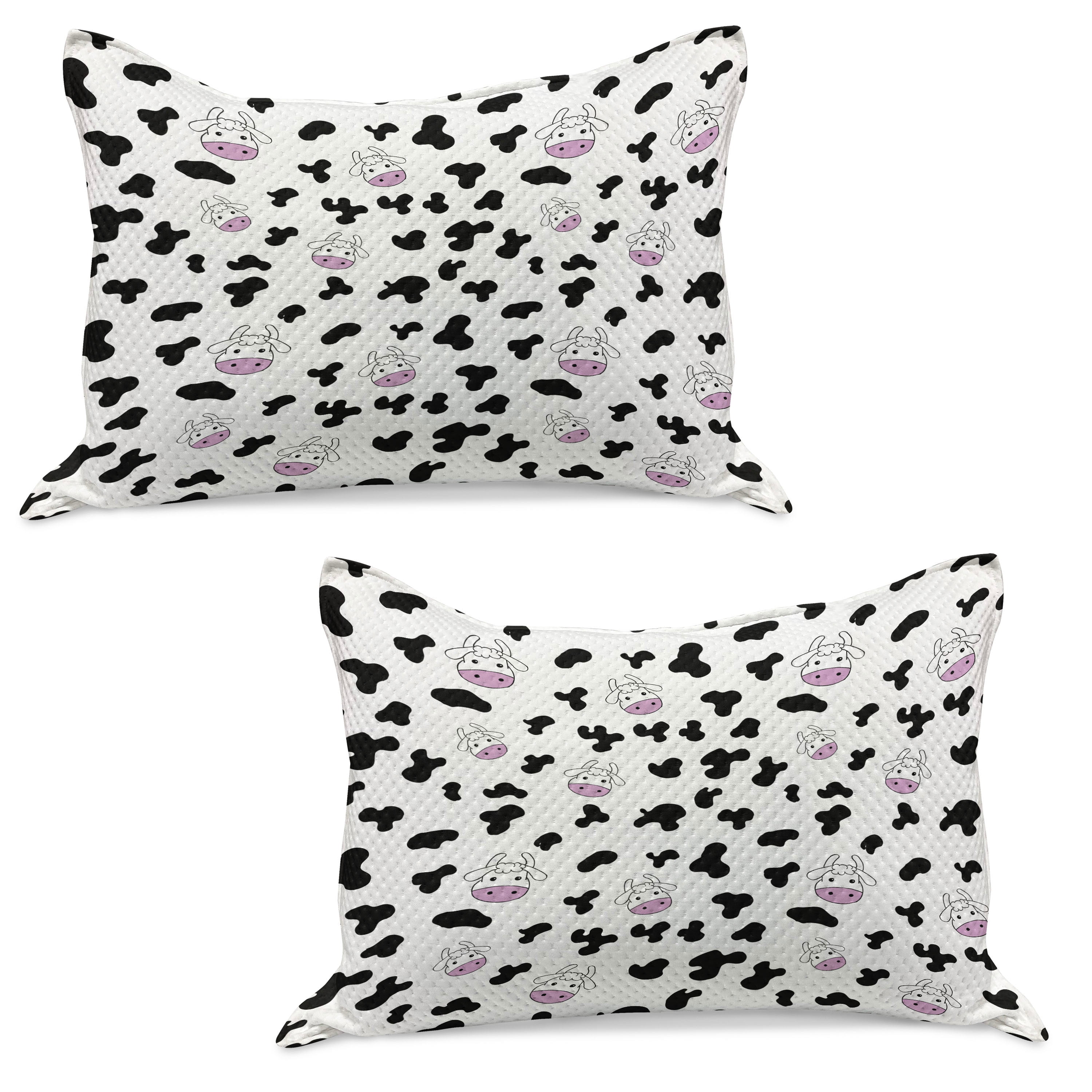 Cow Print Knitted Quilt Pillowcover Set of 2, Animal Cow Hide Pattern ...