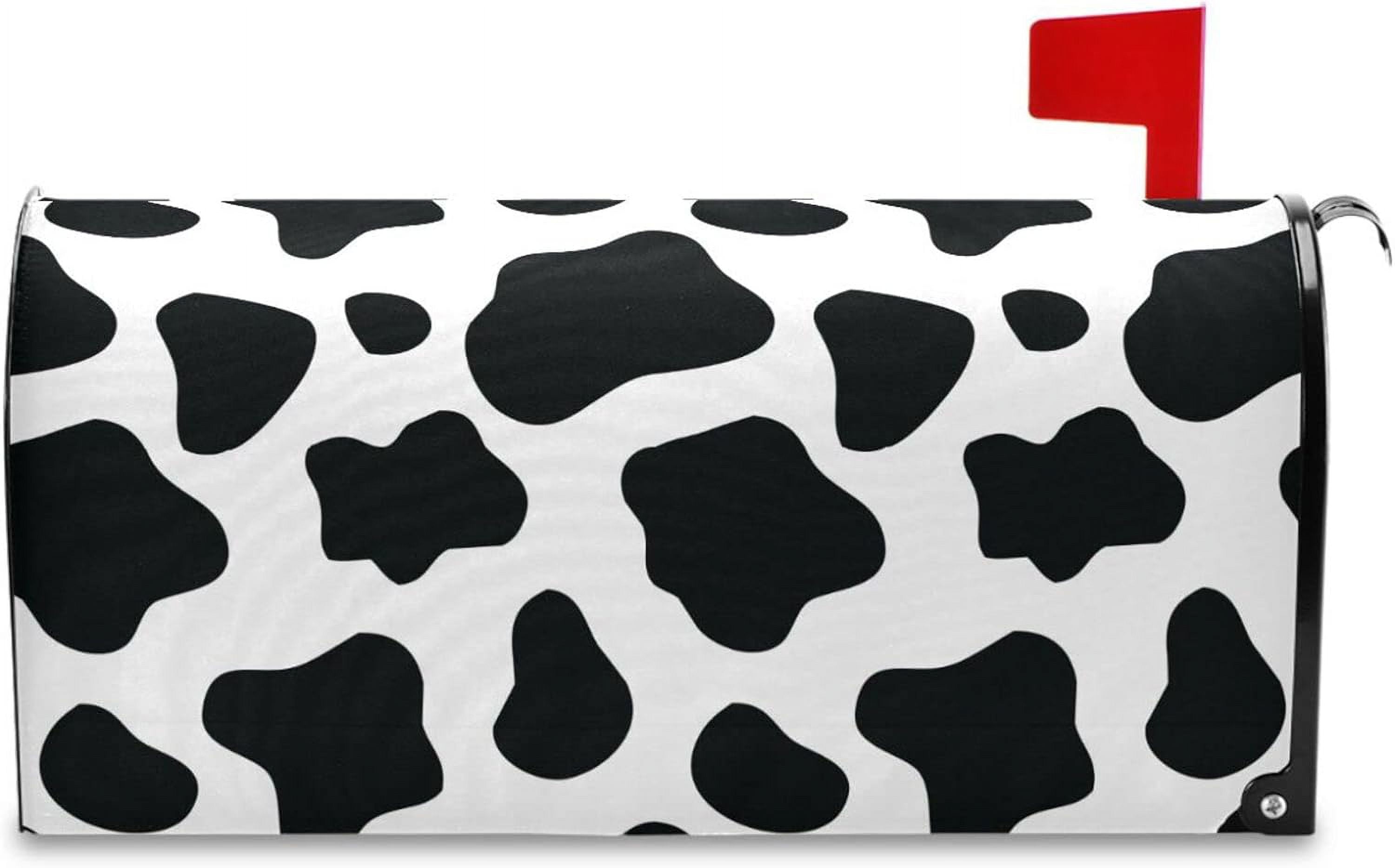 Cow Print Mailbox Covers Magnetic Black White Animal Print Mailbox ...