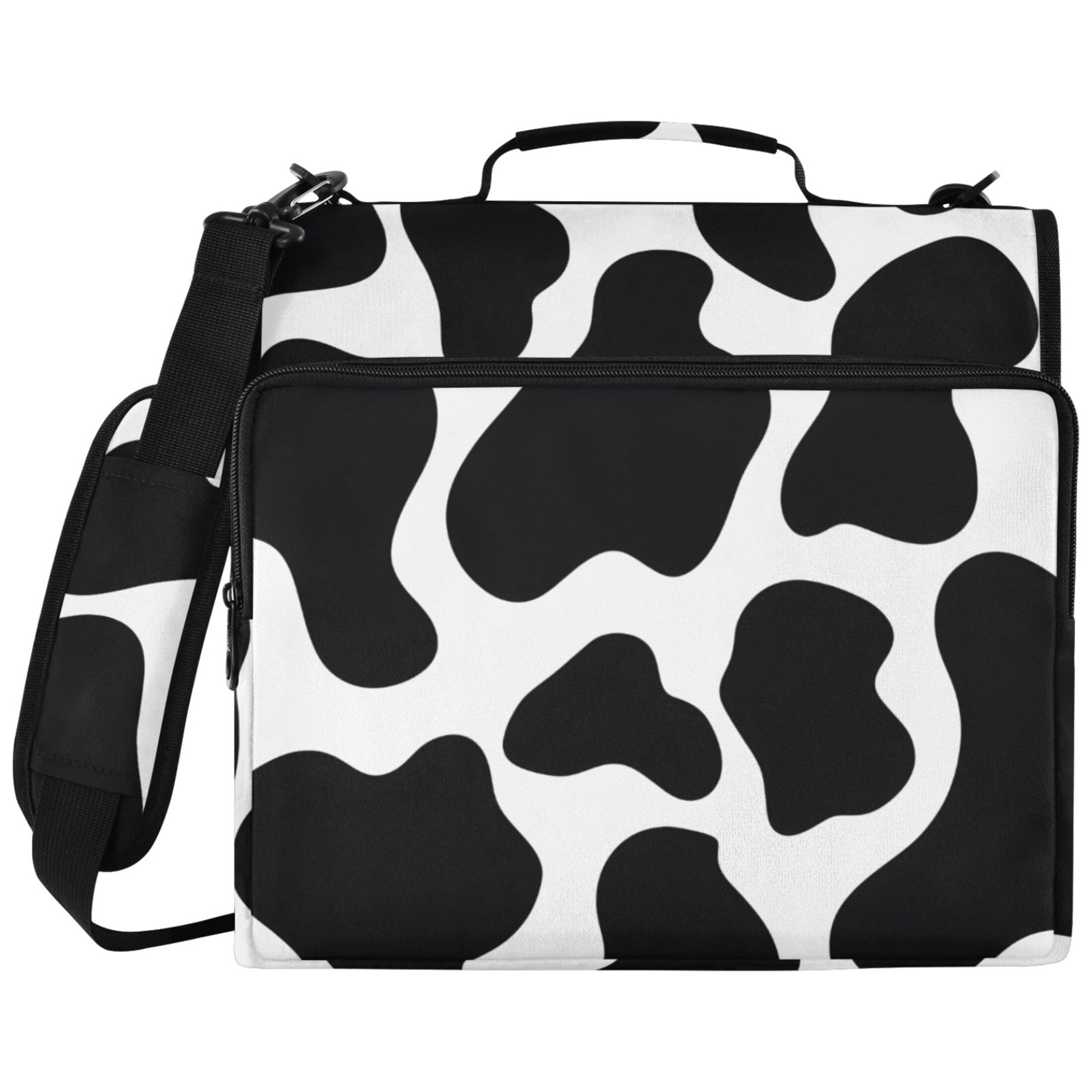 Cow Print Pattern 3 Ring Binder Bag Zipper Binder Organizer with 14 ...