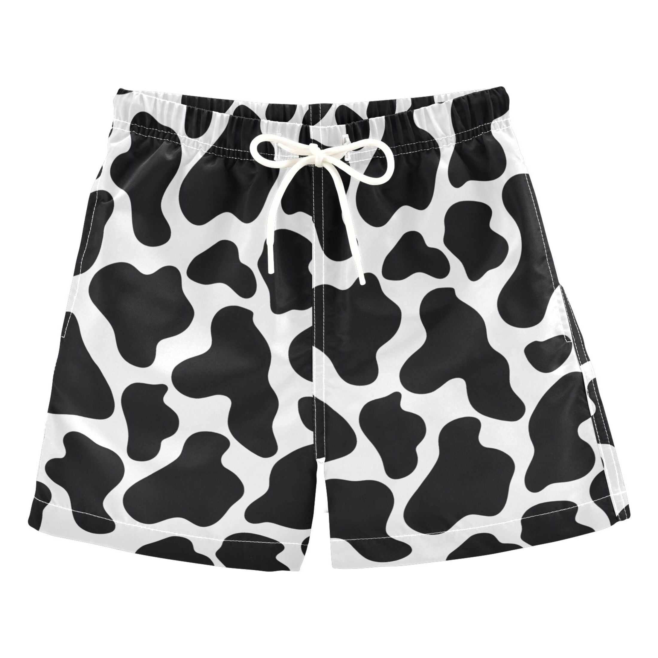 Cow Print Pattern Swim Trunks Quick Dry Beach Pool Board Shorts ...