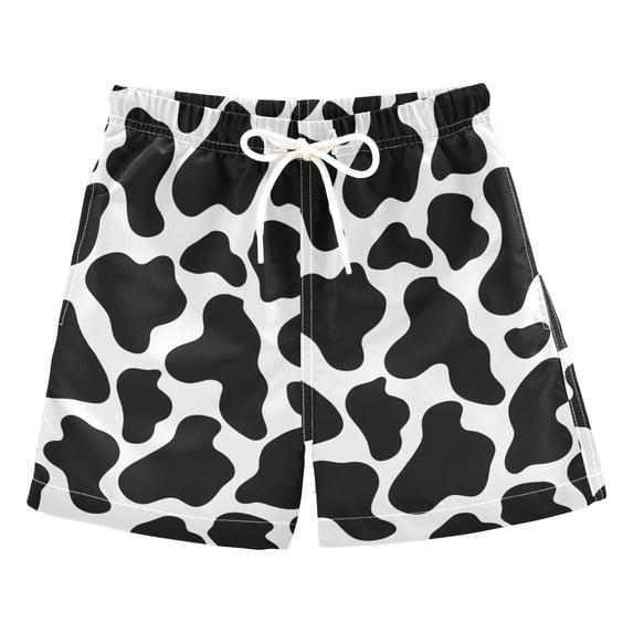 Cow Print Pattern Swim Trunks Quick Dry Beach Pool Board Shorts ...
