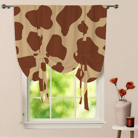 Cow Print Pictures Window Curtain for Living Room Roman Curtain Kitchen ...